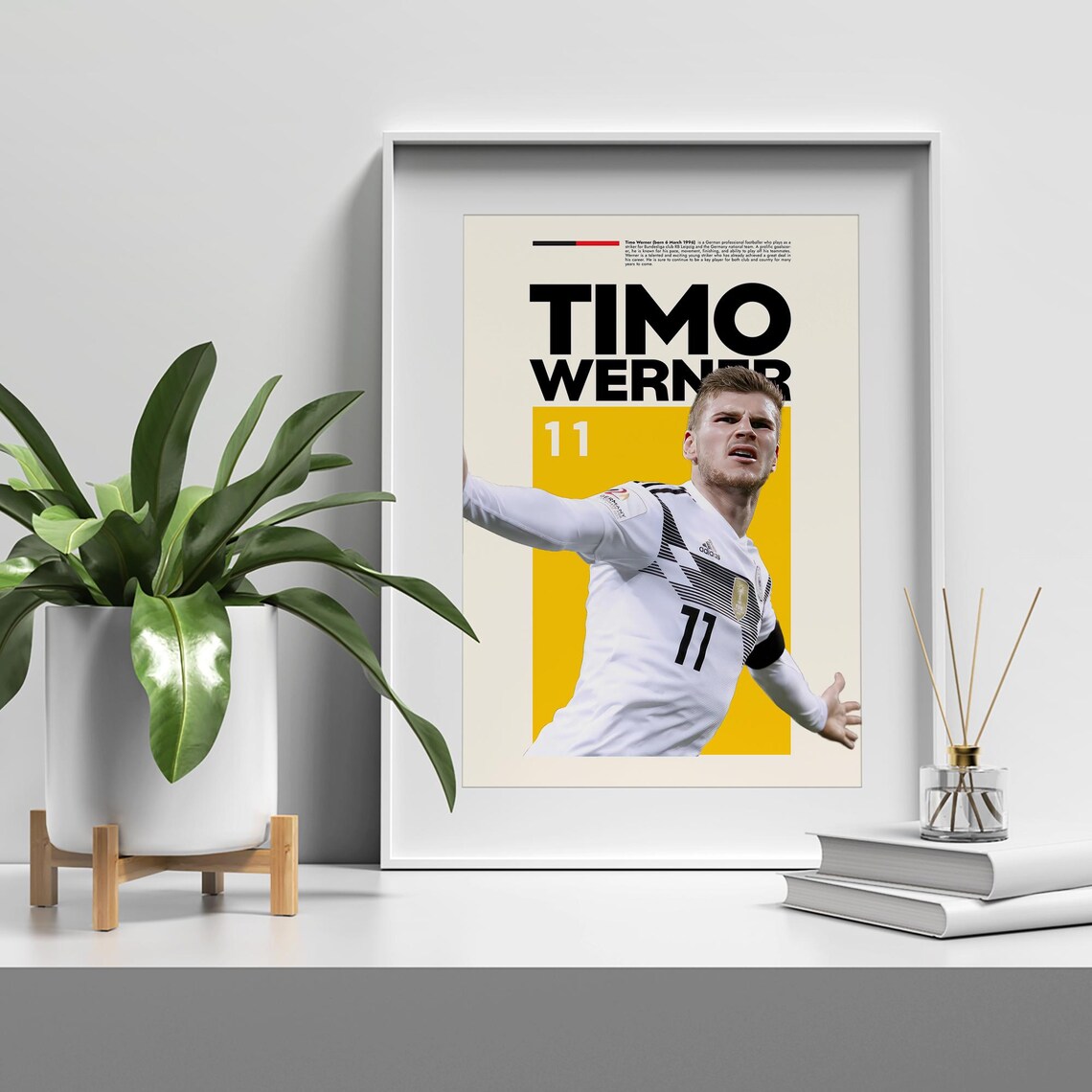 Timo Werner, High Resolution Printable Sports Poster, Soccer Fan Gift ...