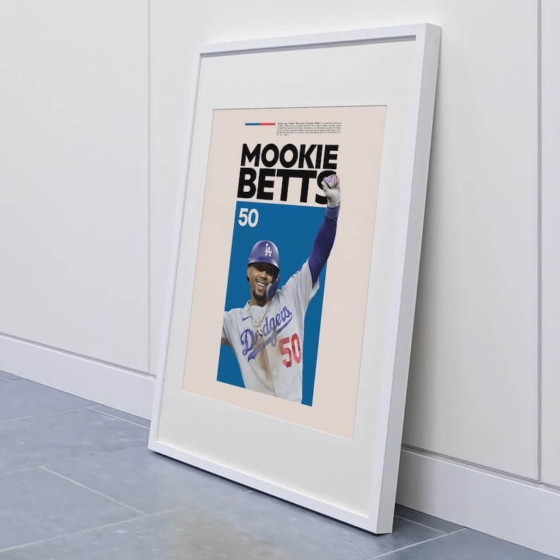 Mookie Betts, High Resolution Printable Sports Poster, Baseball Fan ...