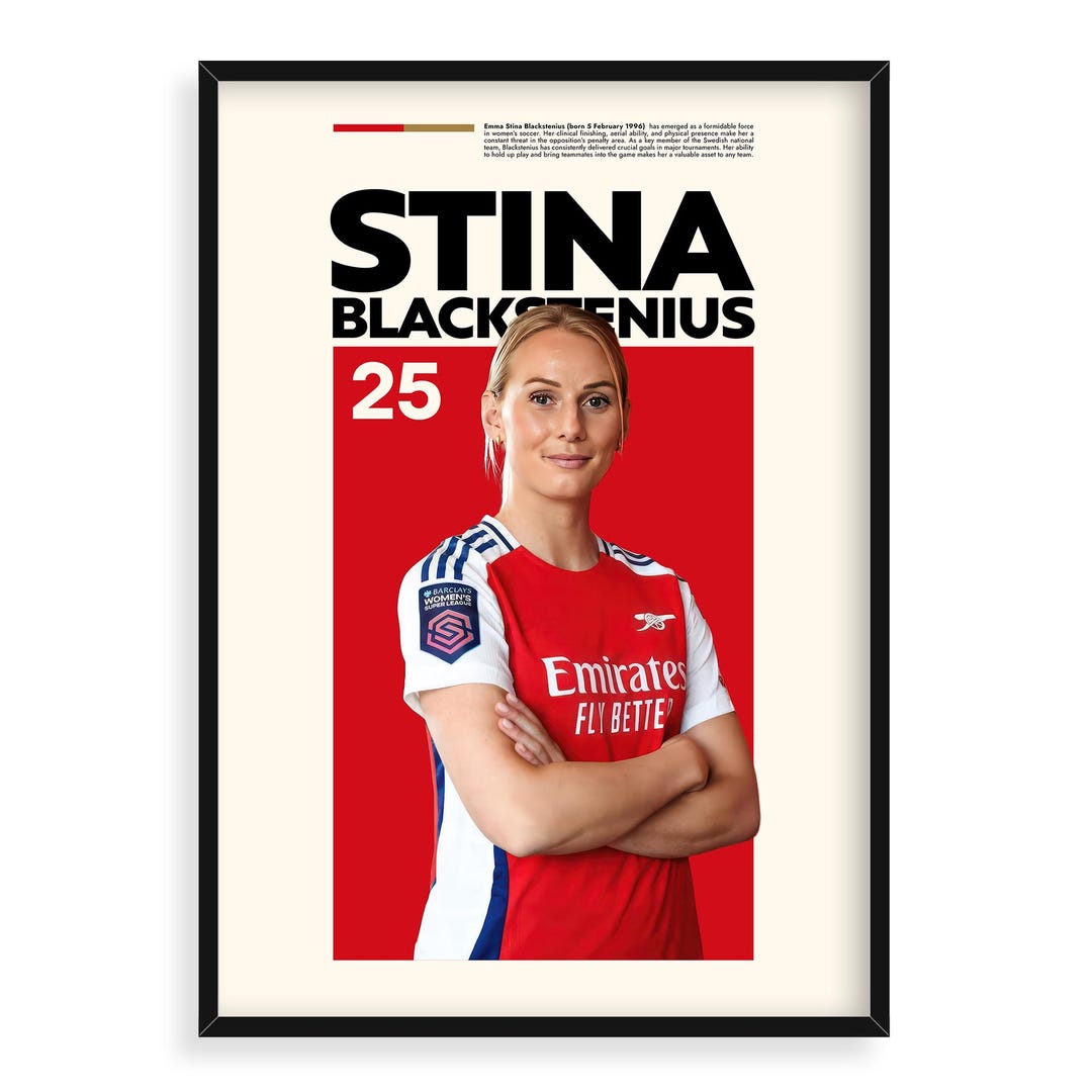 Stina Blackstenius, High Resolution Printable Sports Poster, Soccer Fan ...