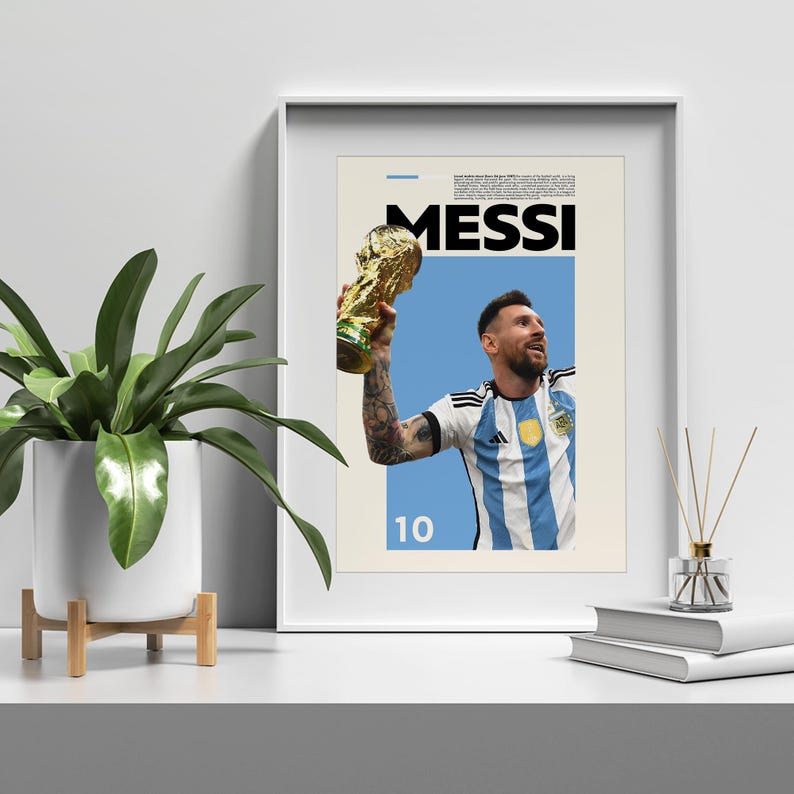 Lionel Messi, High Resolution Printable Sports Poster, Soccer Fan Gift ...