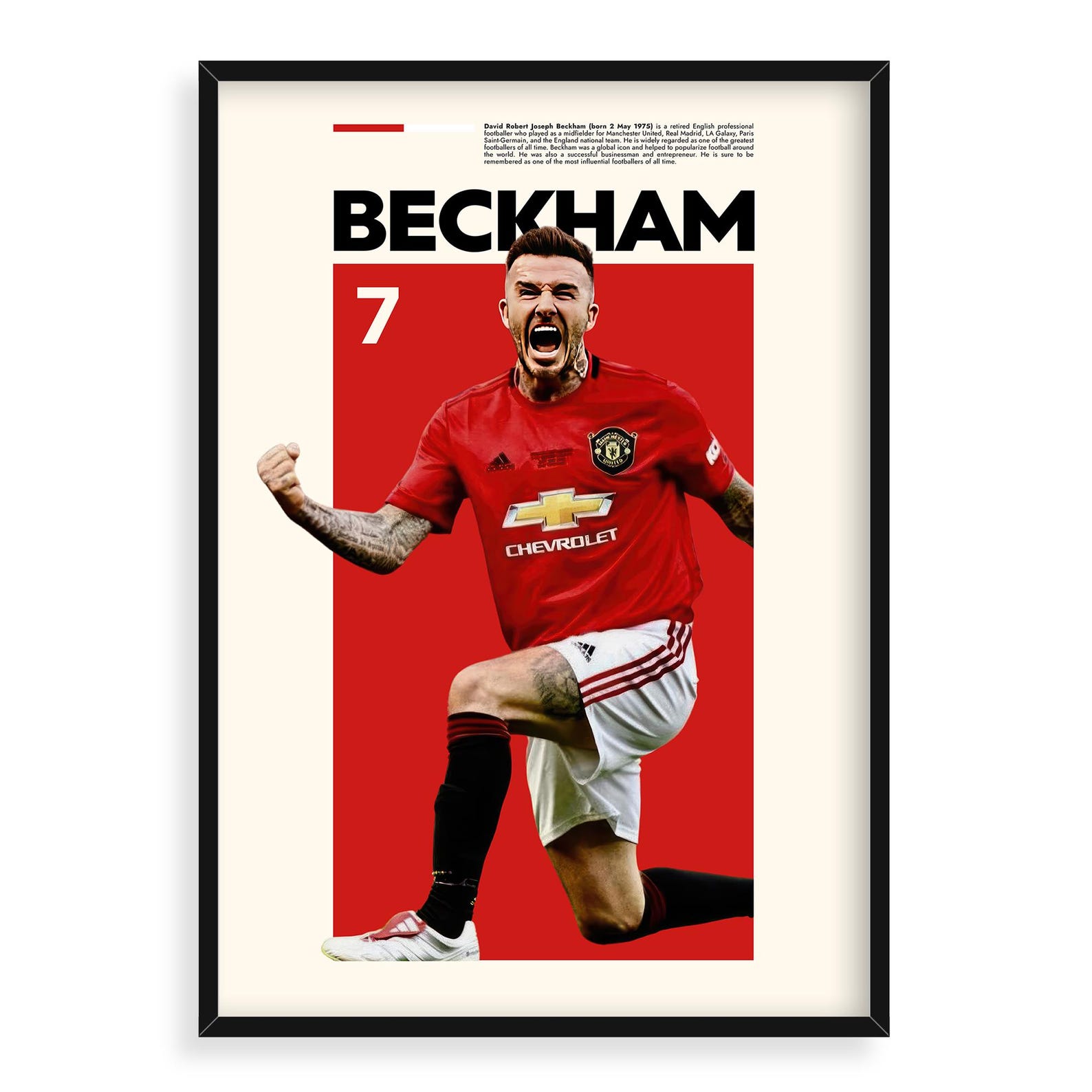 David Beckham, High Resolution Printable Sports Poster, Soccer Fan Gift ...