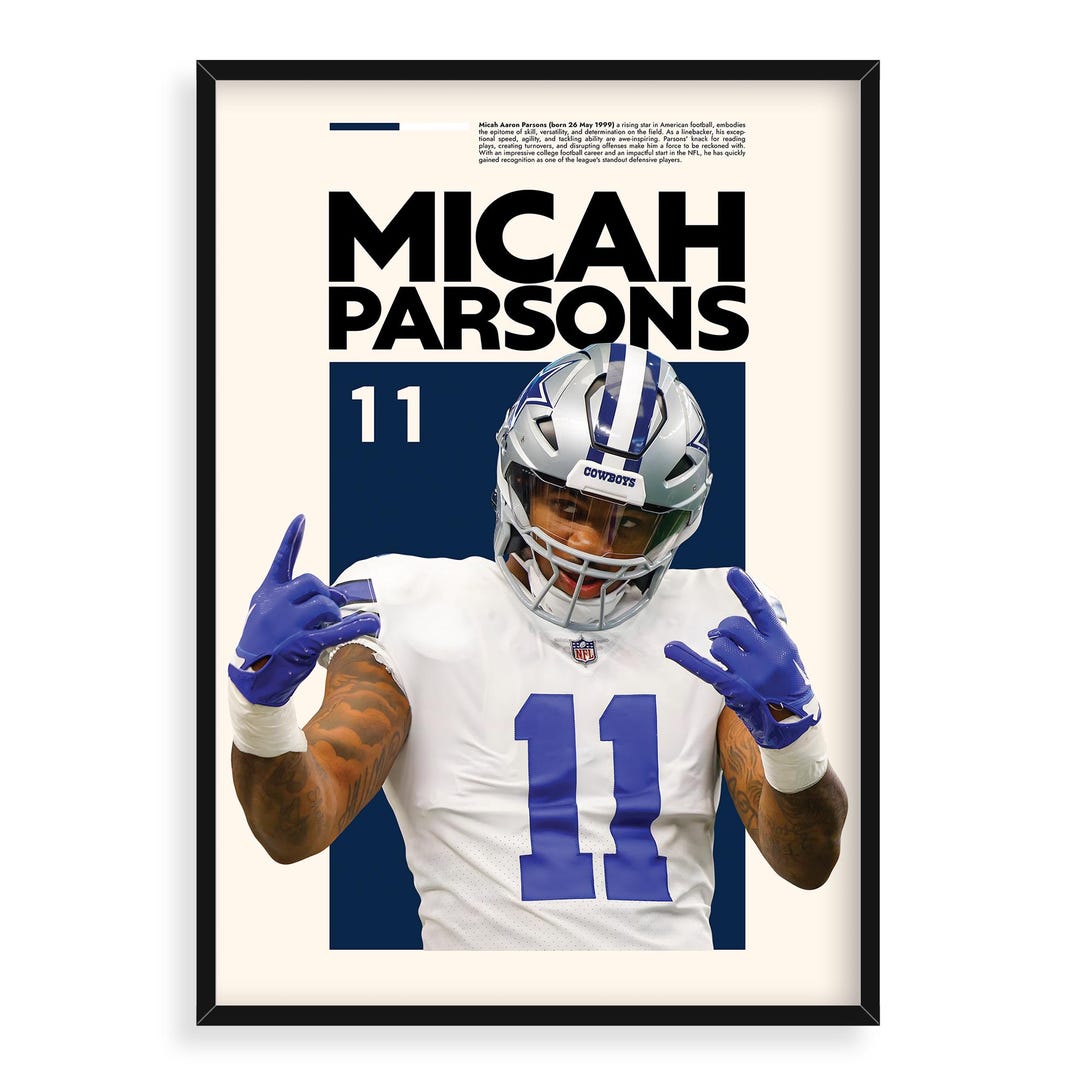 Micah Aaron Parsons, High Resolution Printable Sports Poster, Football ...