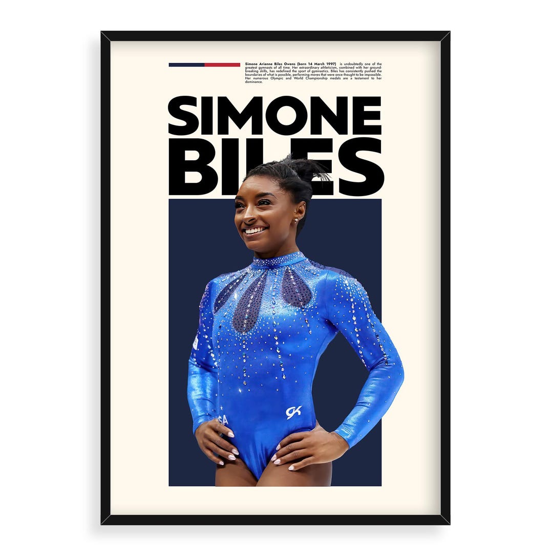 Simone Biles, High Resolution Printable Sports Poster, Artistic ...