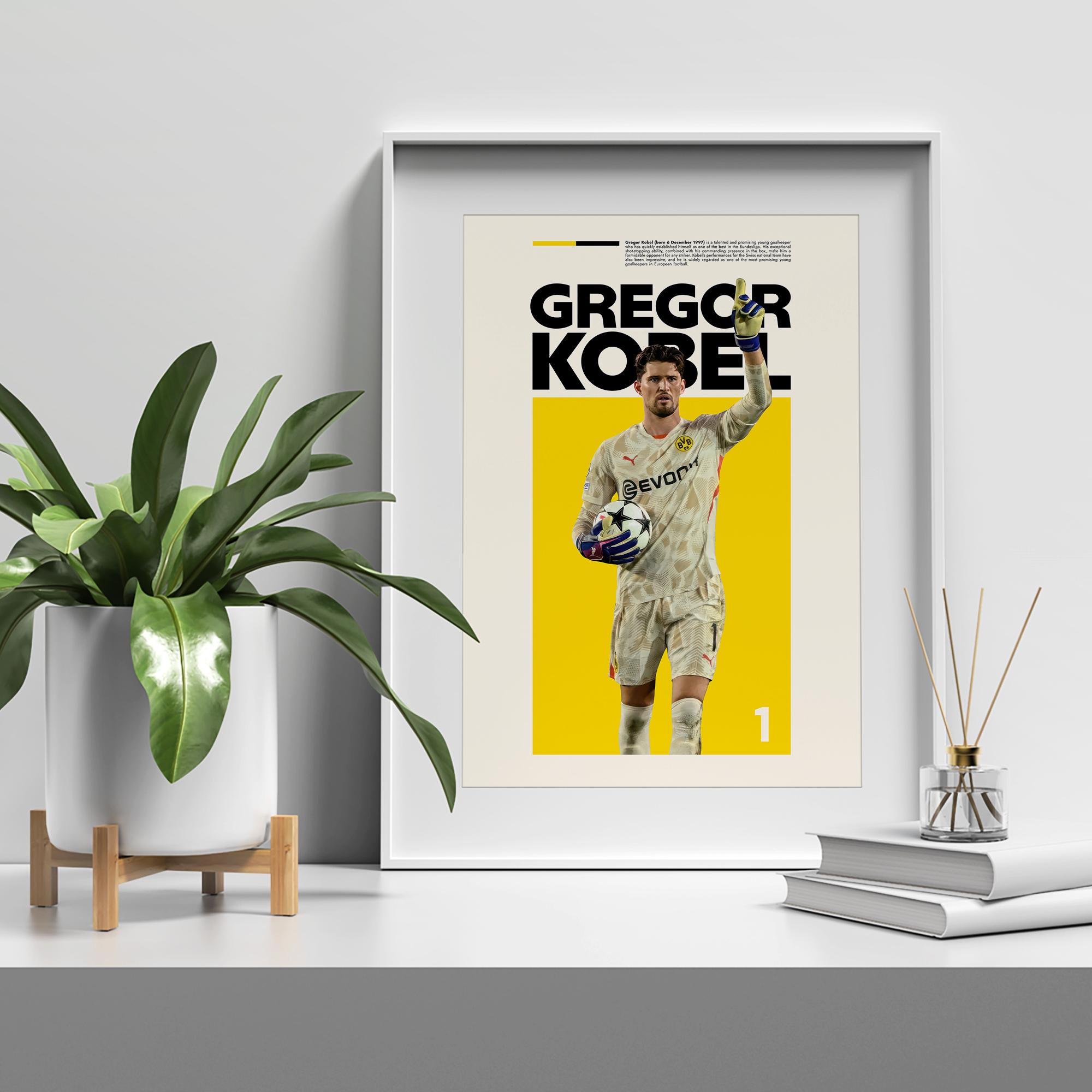 Gregor Kobel, High Resolution Printable Sports Poster, Soccer Fan Gift ...