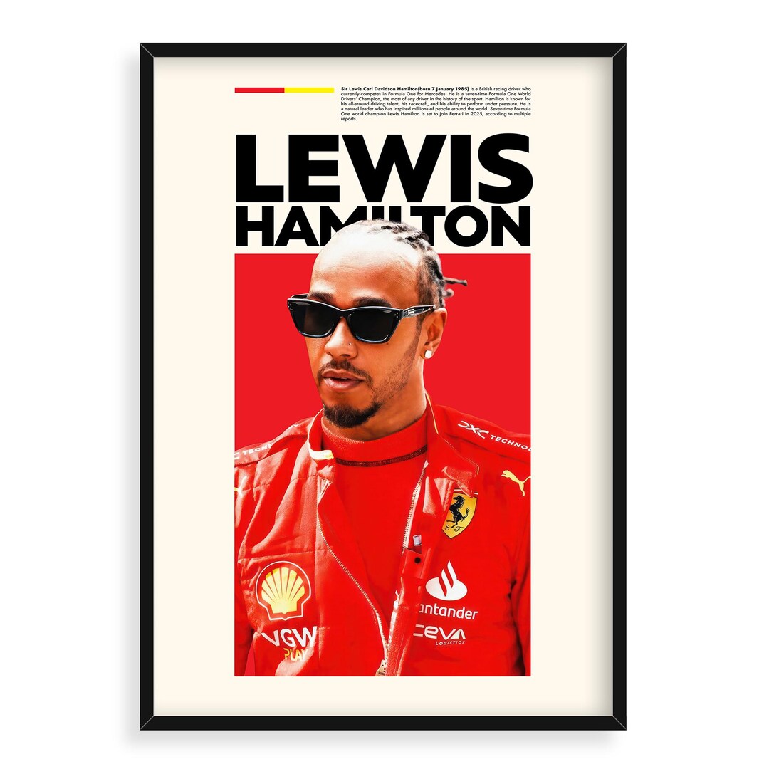 Lewis Hamilton, High Resolution Printable Sports Poster, Formula 1 Fan ...