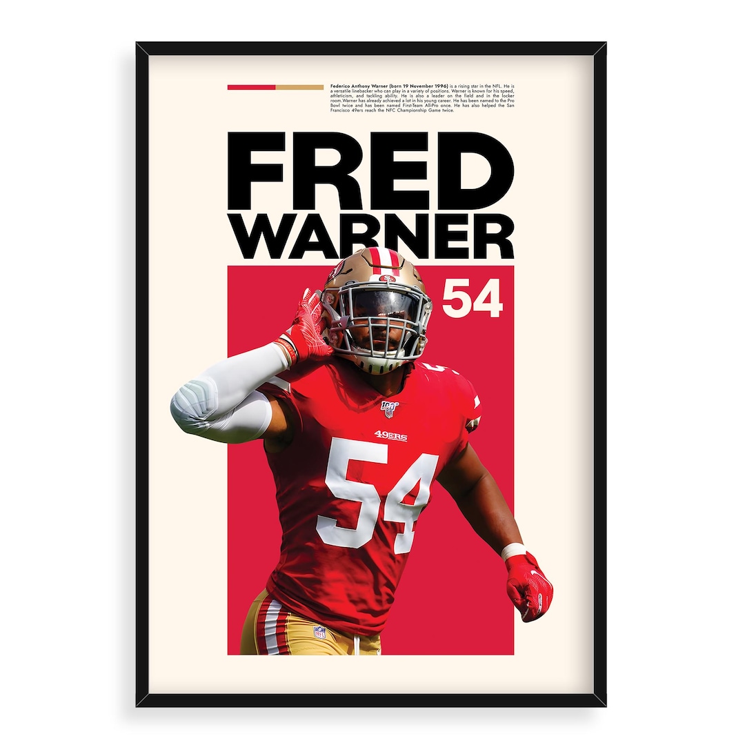 Fred Warner, High Resolution Printable Sports Poster, Football Fan Gift ...