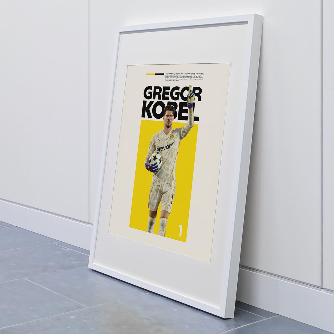Gregor Kobel, High Resolution Printable Sports Poster, Soccer Fan Gift ...