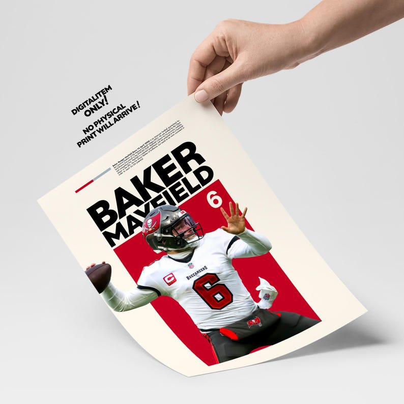 Baker Mayfield, High Resolution Printable Sports Poster, Football Fan ...