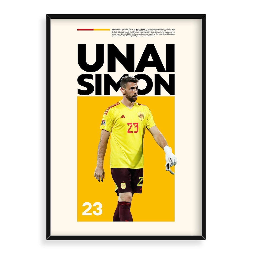 Unai Simón, High Resolution Printable Sports Poster, Soccer Fan Gift ...