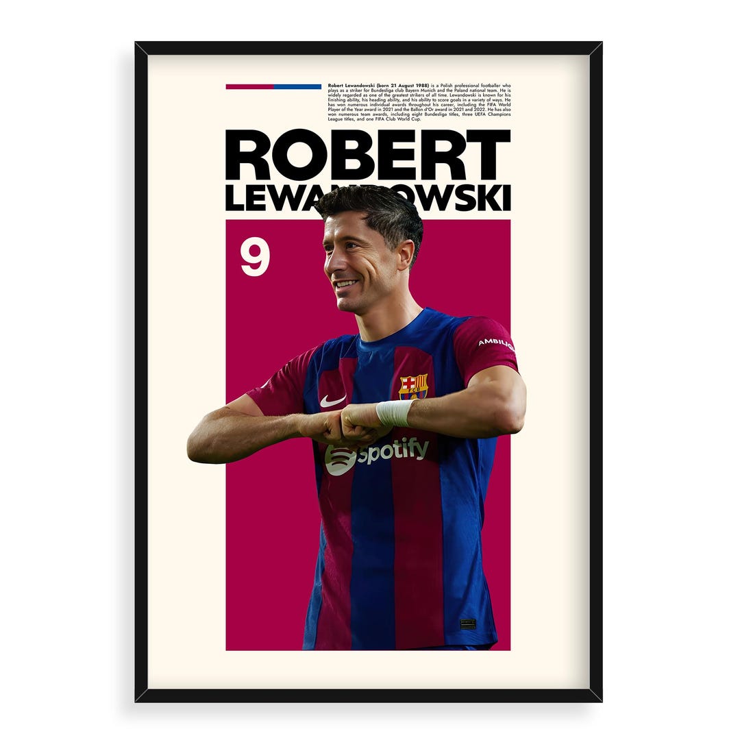 Robert Lewandowski, High Resolution Printable Sports Poster, Soccer Fan ...