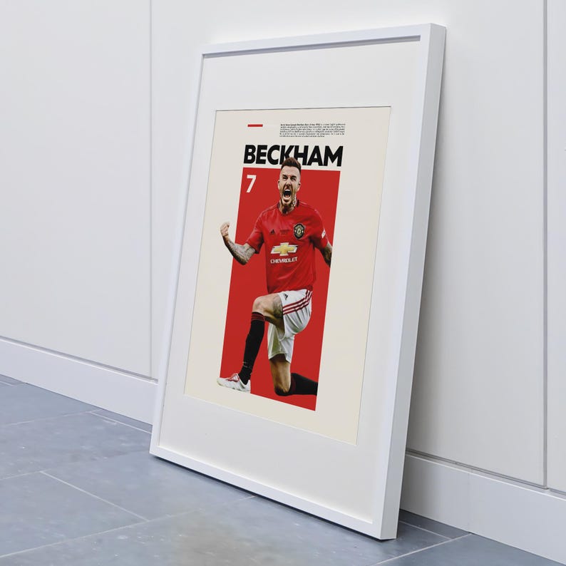 David Beckham, High Resolution Printable Sports Poster, Soccer Fan Gift ...