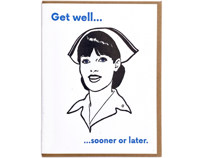 Funny Get Well Greeting Card With Envelope Tv-induced Coma , for Him ...