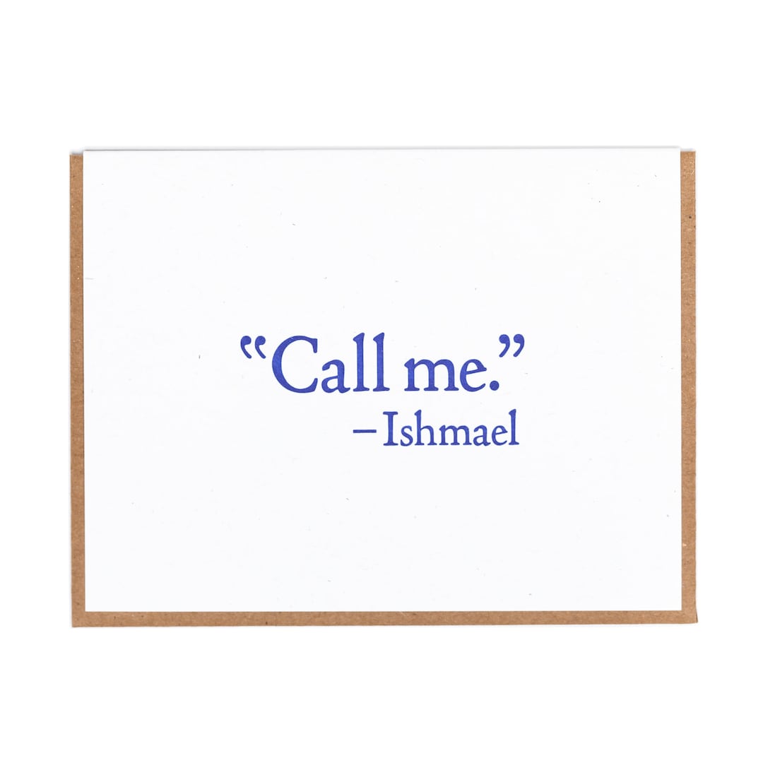 Call Me Ishmael Greeting Card - Etsy