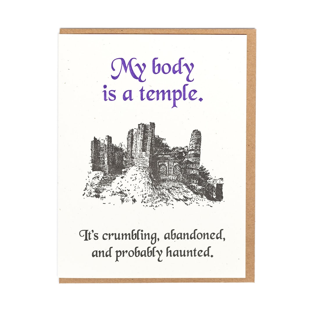 Temple Greeting Card - Etsy