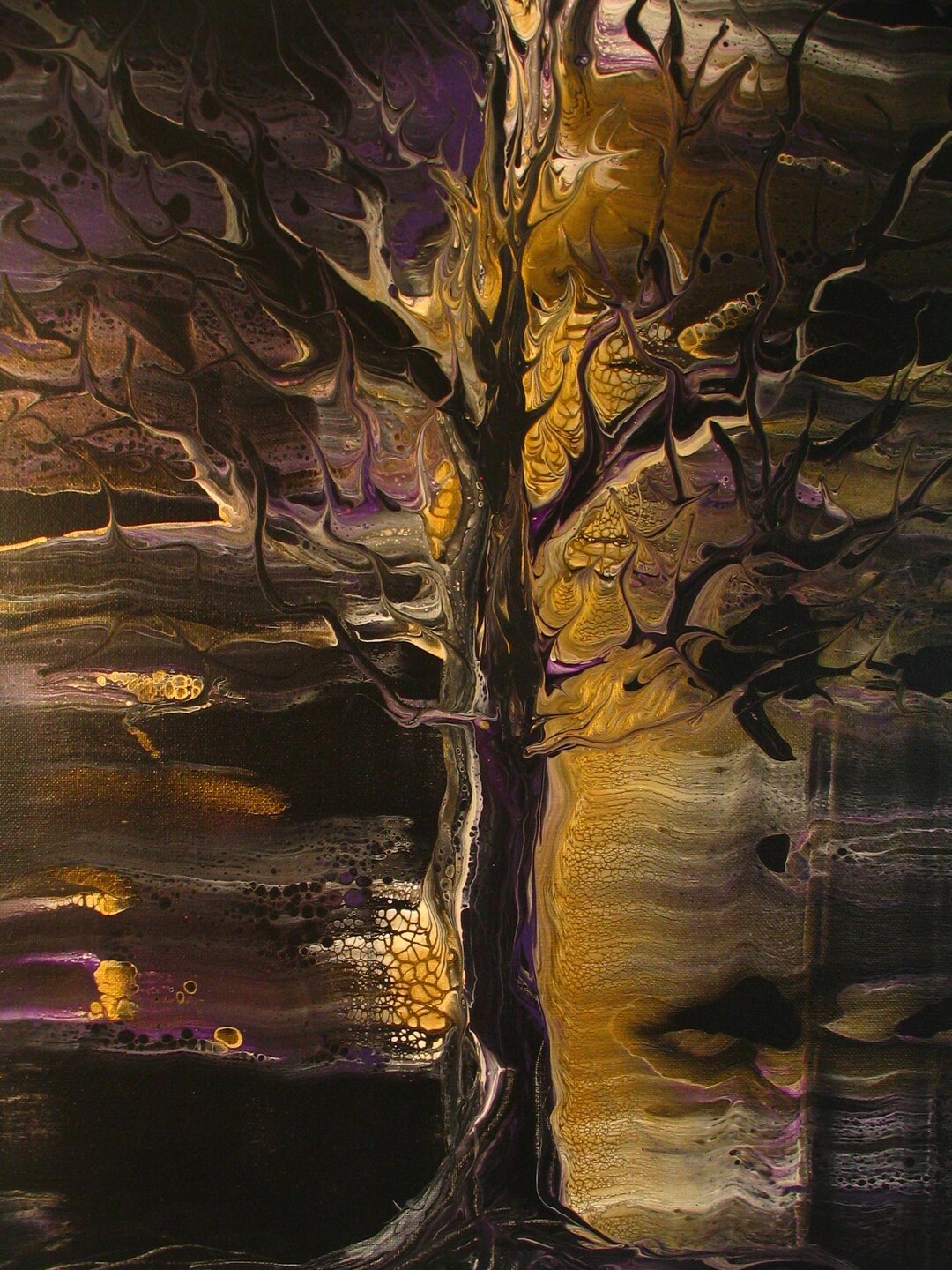 16" X 20" Acrylic Abstract Tree Art Print, 8mil Polypropolene, UV Ink ...