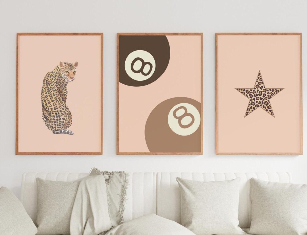 Digital Prints Cheetah 8 Ball & Star - Etsy