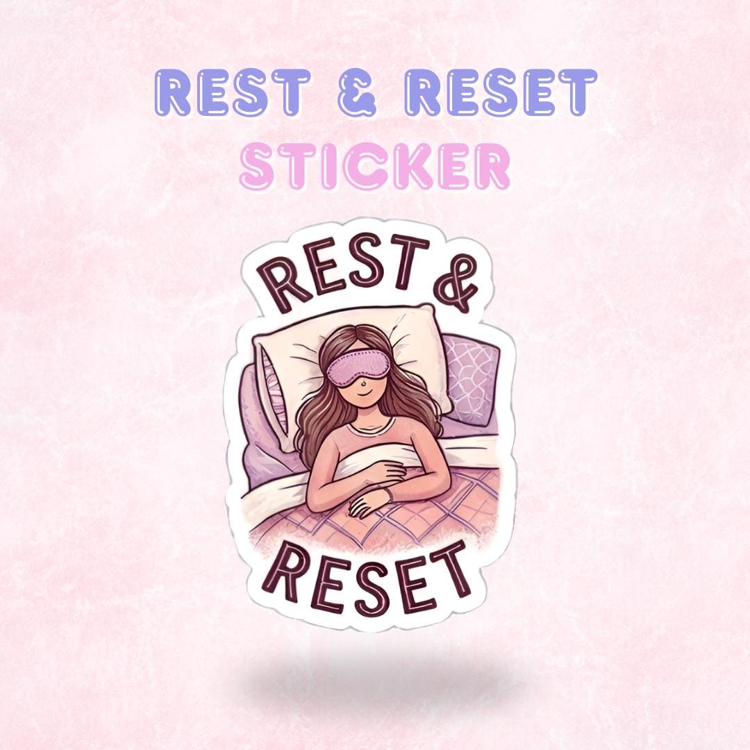 Rest & Reset | Laminated Sticker/decal - Etsy