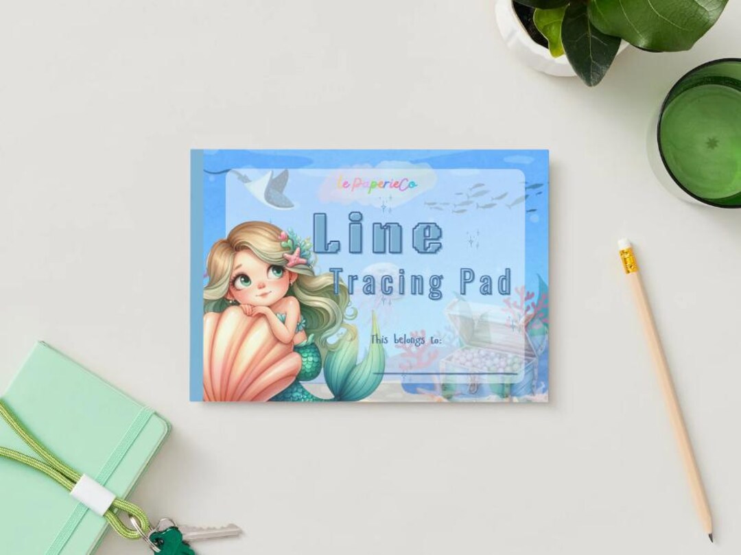 Line Tracing Pad - Mermaid Theme | Digital Download - Etsy