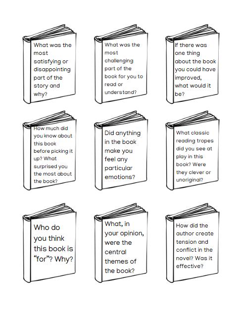 Book Club Questions Printout - Etsy