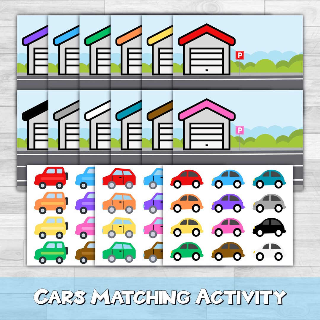 Printable Color Matching Activity for Toddlers Preschool Learning Game ...