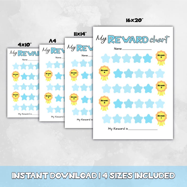 Printable Reward Chart for Kids Behavior Tracker Routine Chart for ...