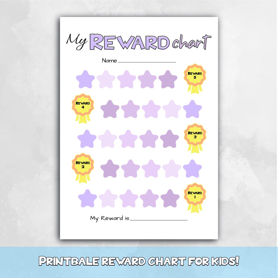 Printable Reward Chart for Kids Behavior Tracker Routine Chart for ...