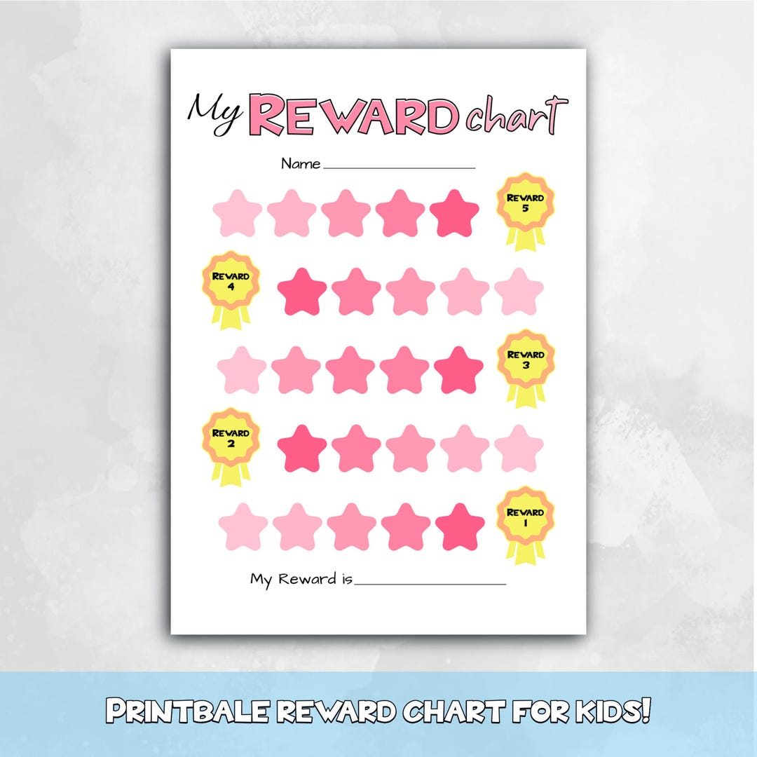 Kids Reward Chart | Printable Behavior Chart | Sticker Chart for Kids ...