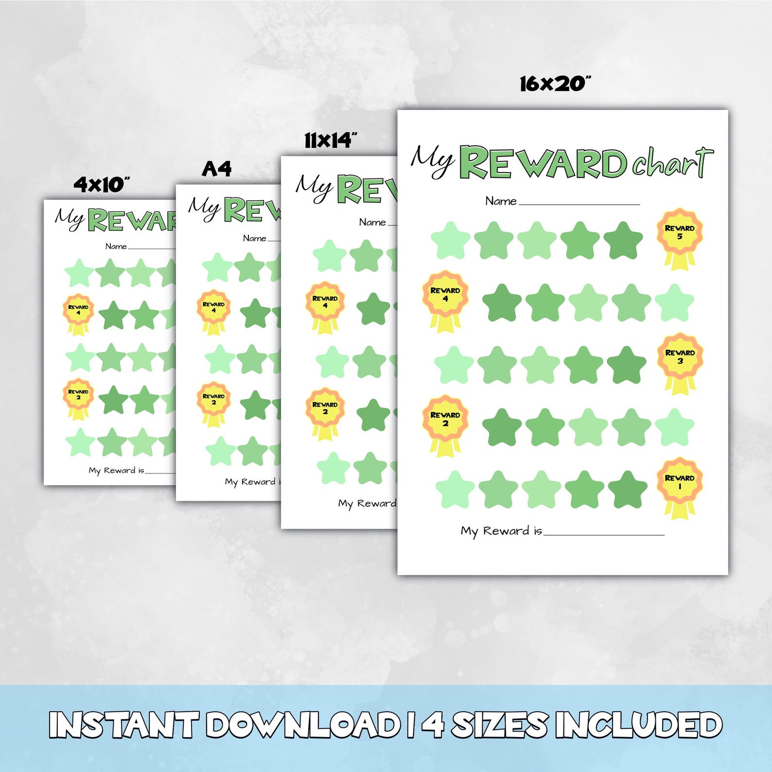 Printable Reward Chart for Kids Behavior Tracker Routine Chart for ...