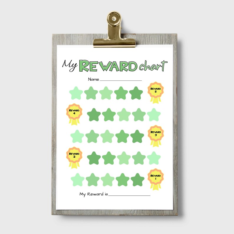 Printable Reward Chart for Kids Behavior Tracker Routine Chart for ...