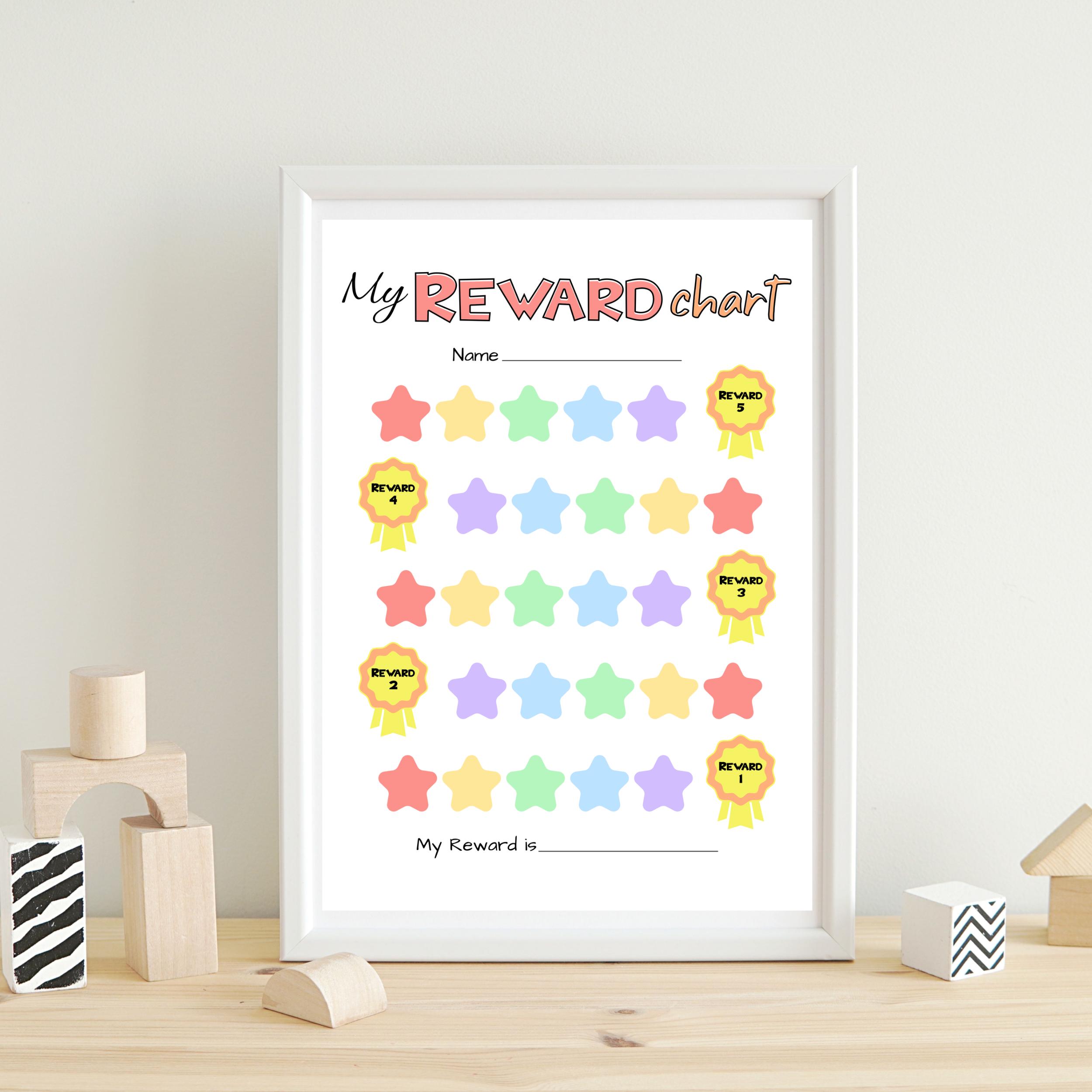 Printable Reward Chart for Kids Behavior Tracker Routine Chart for ...