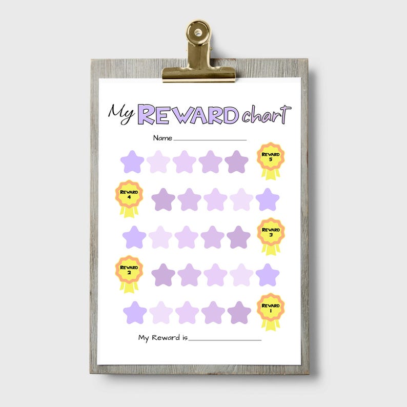 Printable Reward Chart for Kids Behavior Tracker Routine Chart for ...
