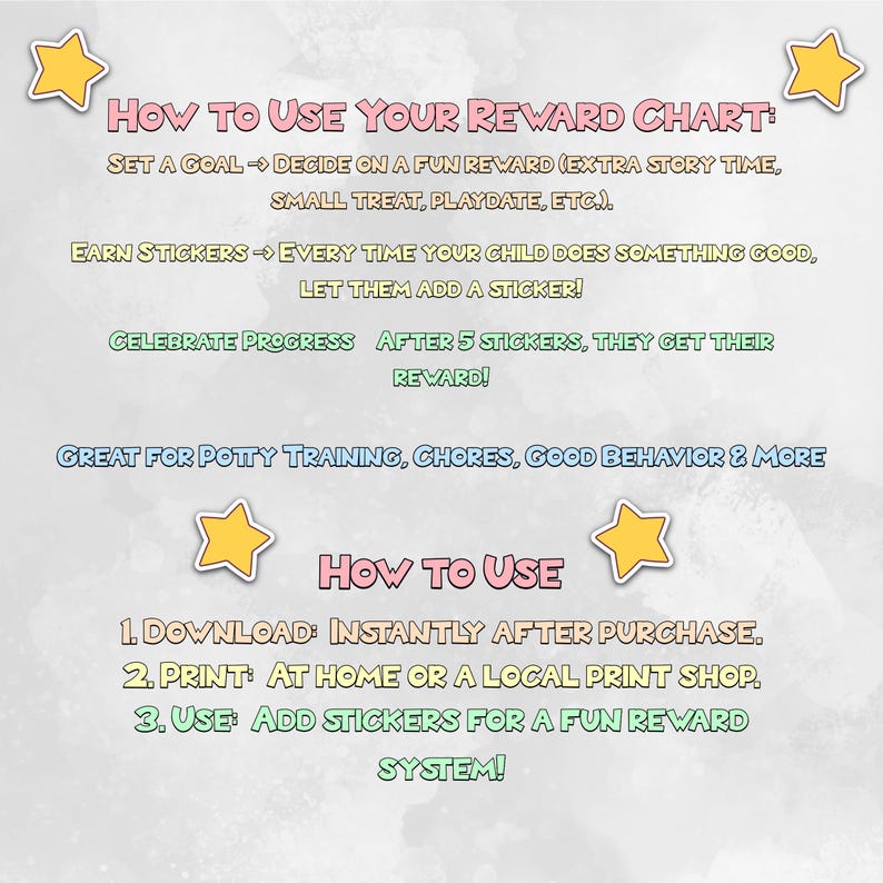 Printable Reward Chart for Kids Behavior Tracker Routine Chart for ...