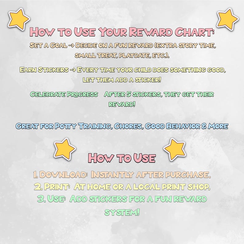 Printable Reward Chart for Kids Behavior Tracker Routine Chart for ...