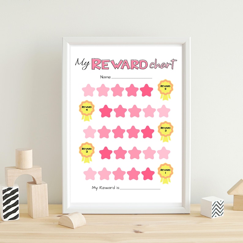 Printable Reward Chart for Kids Behavior Tracker Routine Chart for ...