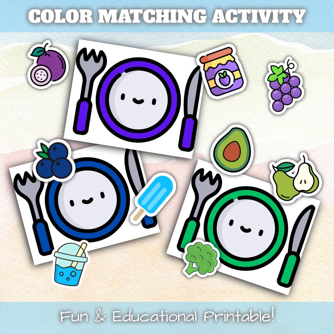 Printable Color Matching Activity for Toddlers Preschool Learning Game ...