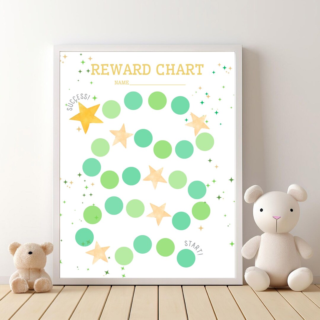 Kids Reward Chart Printable | Behavior Chart | Sticker Chart for Potty ...