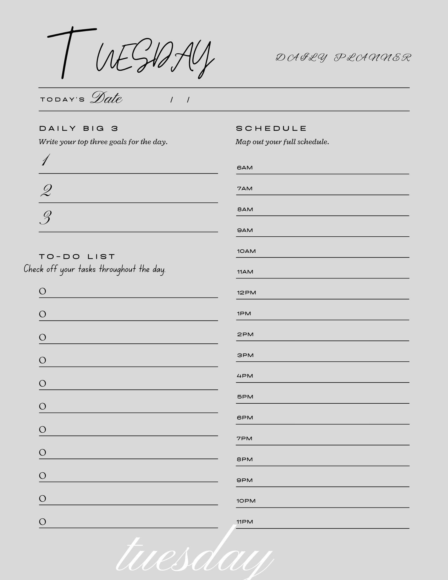 Weekly Planner Printable | Undated Weekly Planner PDF | Productivity ...