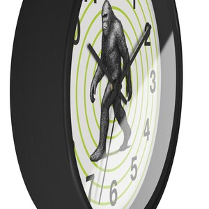 Pointillism Bigfoot Clock: Modern Art Home Decor, 10" Wooden Frame - Etsy