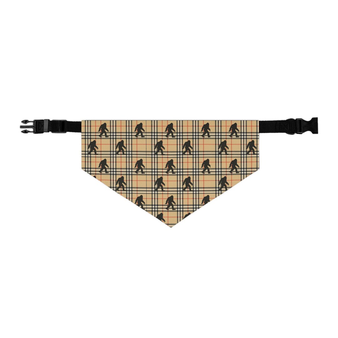 Bigfoot Plaid Dog Bandana Collar: 'classic Cryptid' Adjustable ...