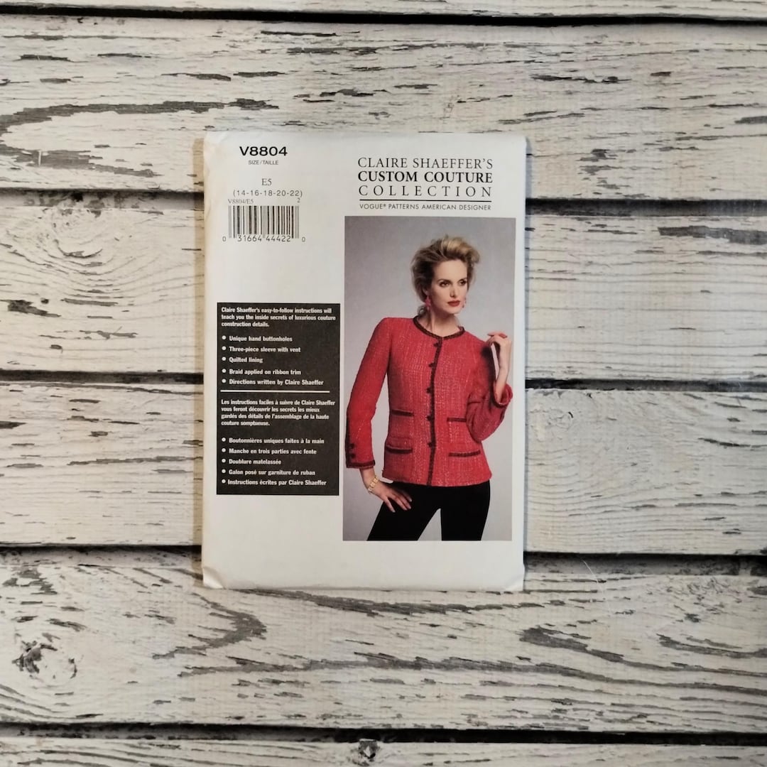 Vogue Sewing Pattern - Vogue 8804 - V8804 - Claire Shaeffer Custom ...