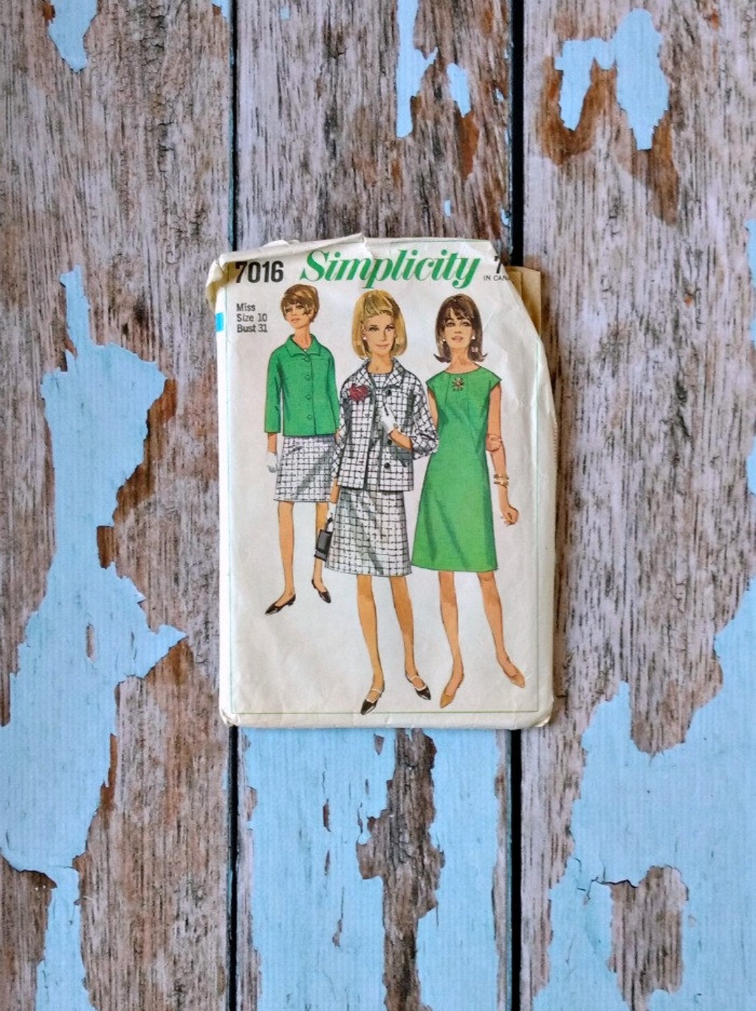 Vintage Sewing Pattern - Simplicity 7016 - Vintage Dress Pattern ...