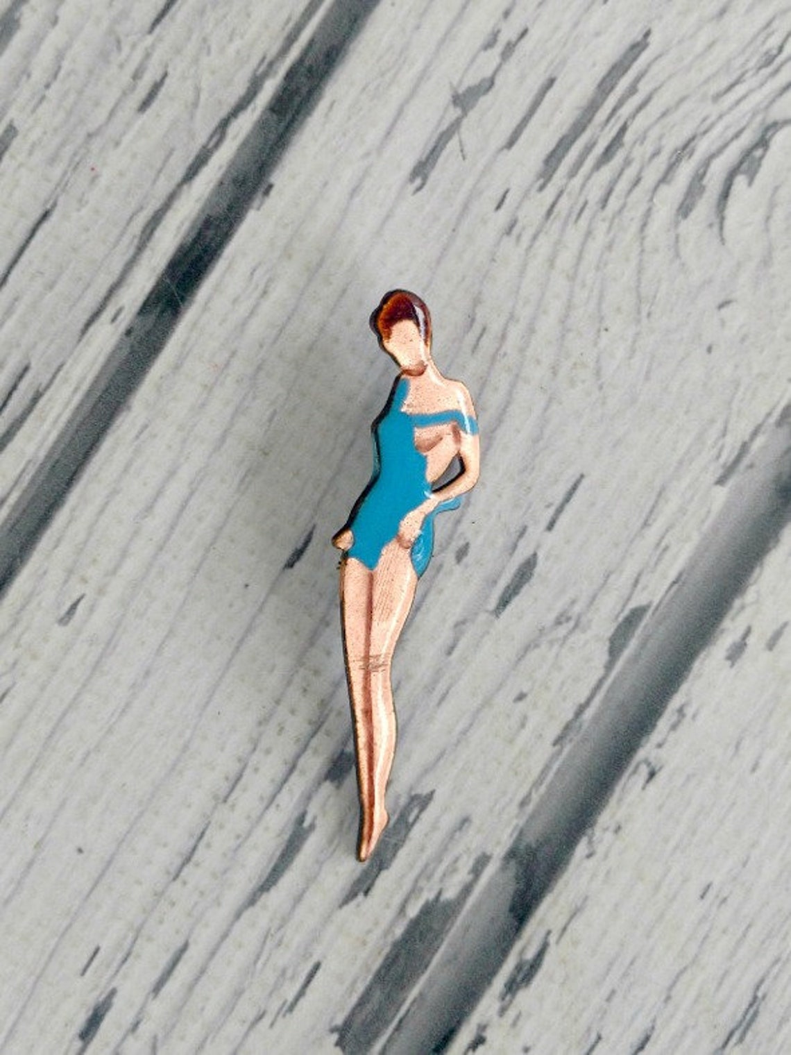 Vintage Bathing Beauty Pin Swimsuit Brooch Novelty Pin Pinup Girl ...