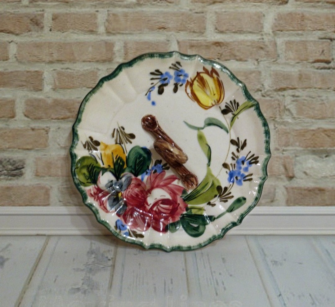 Vintage Italian Snack Plate - Hand Painted Ceramic Plate - Italian ...