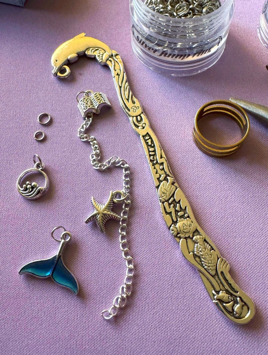 Custom Metal Bookmarks: Choose Your Hook & Charms for a Unique Design ...