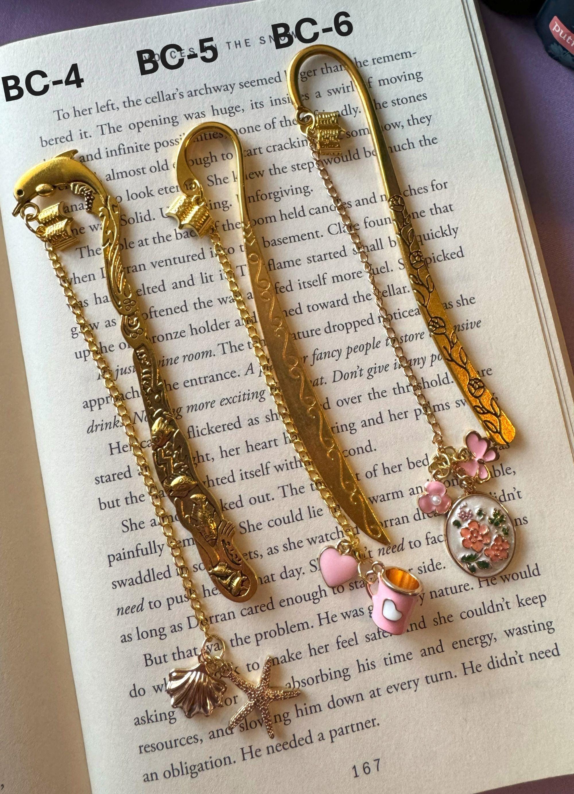 Unique Premade Metal Bookmarks Adorned With Charms. - Etsy