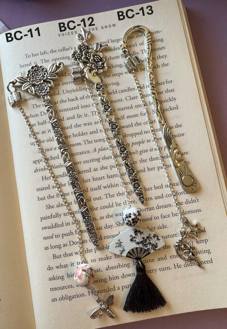 Unique Premade Metal Bookmarks Adorned With Charms. - Etsy