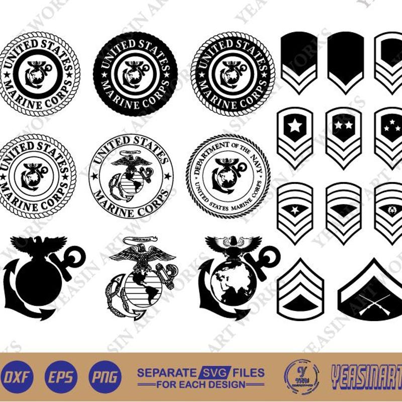 Marine Corps Svg - Etsy