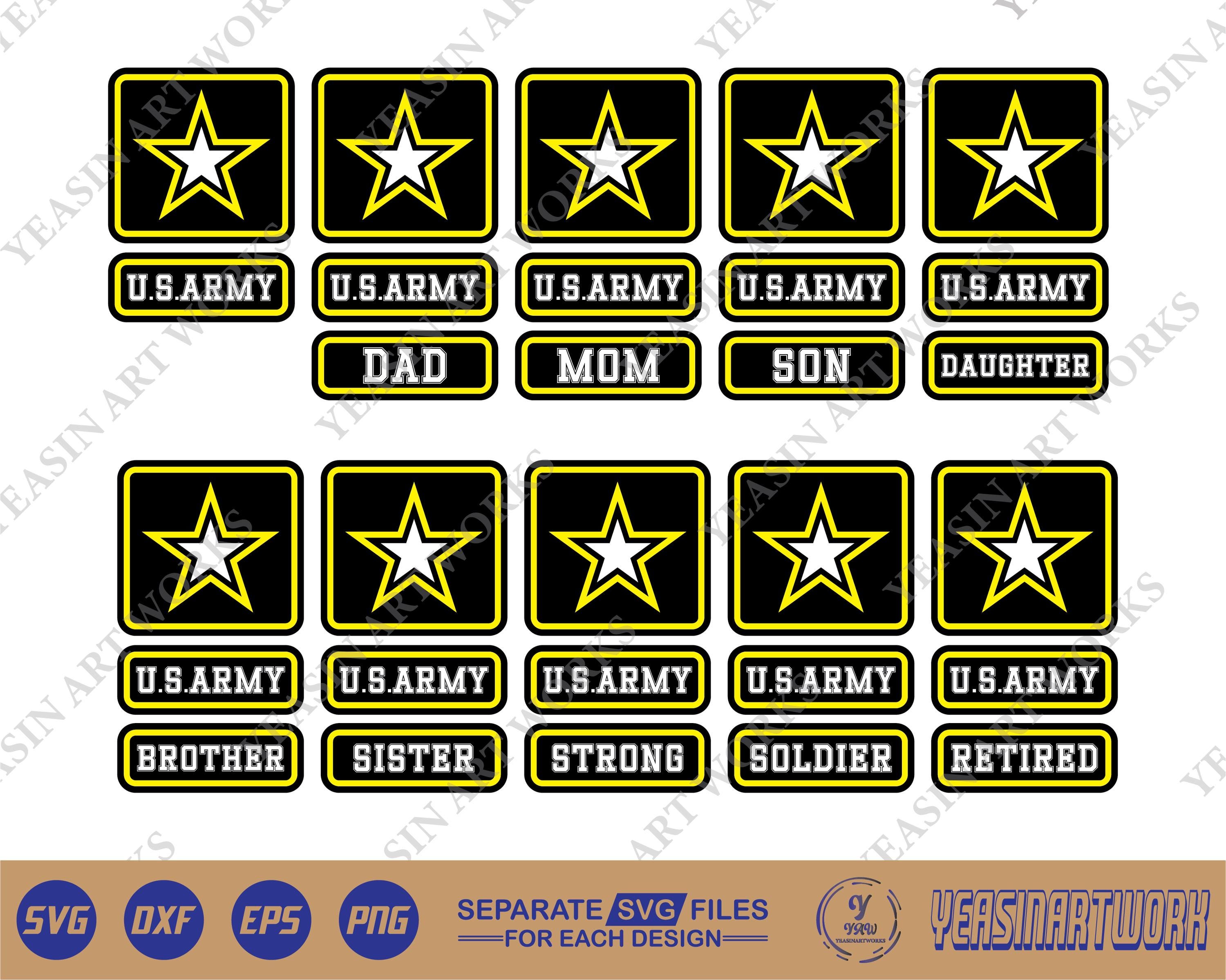 10 Styles US Army SVG, 10 Styles US Army Vector, Silhouette, Cricut ...