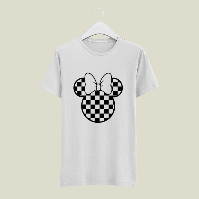 Checkered Mickey SVG, Checkered Mickey Vector, Checkered Minnie ...