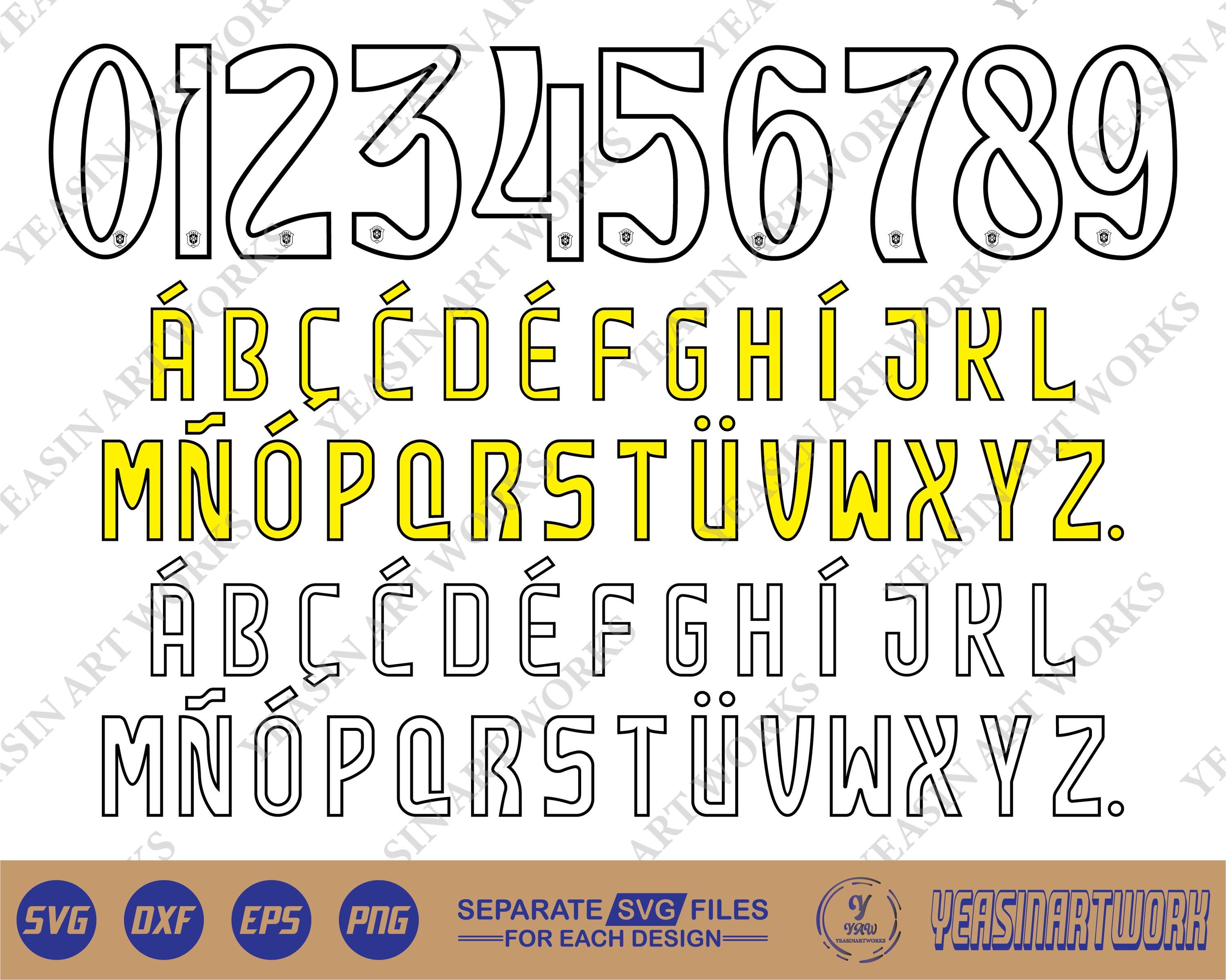 Brazil Copa America Font SVG, Brazil Copa America Font Vector ...